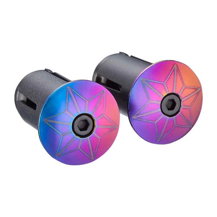 Supacaz Star Capz Oil Slick Stem Cap | The Bike Settlement