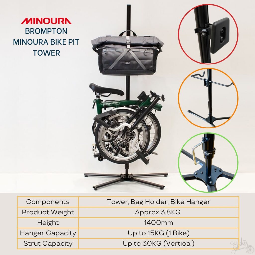 Minoura Bike Pit Tower for Trifold/Brompton | The Bike Settlement