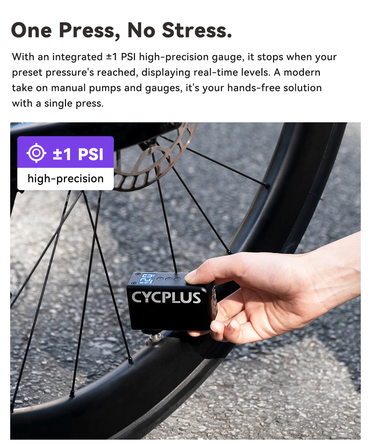 Cycplus CUBE Mini Inflator AS2 PRO | The Bike Settlement